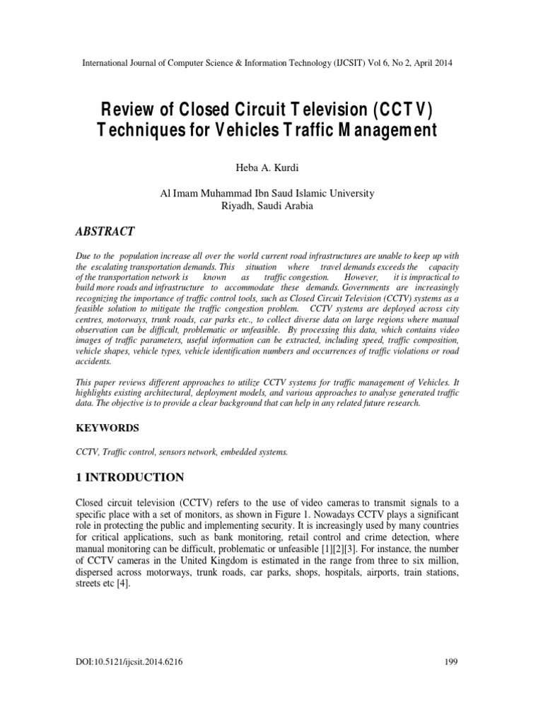 Review Of Closed Circuit Television Cctv Technique Pdf Pdf Closed