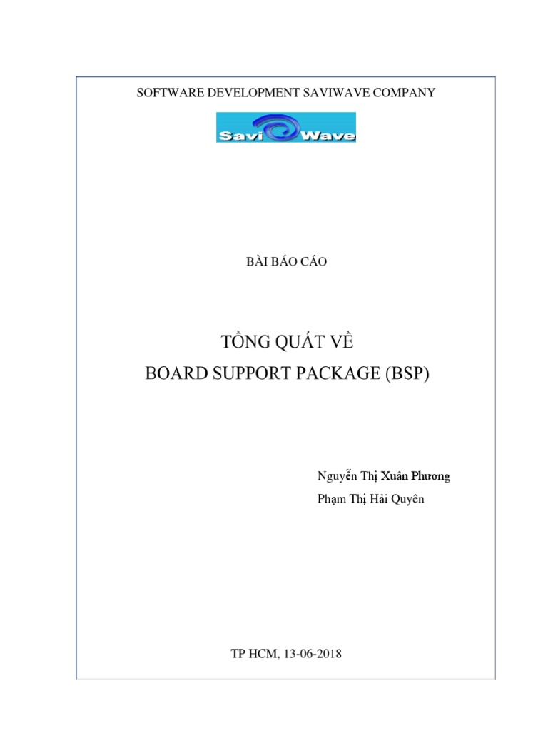 Board Support Package (BSP) | PDF