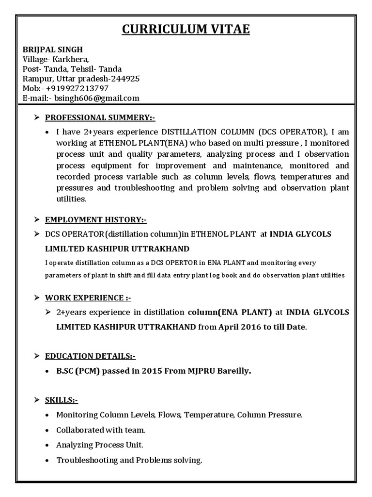 Jigar Barot Bio-Data | PDF