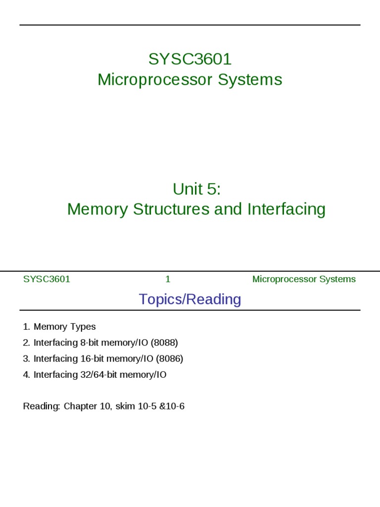 8086 Memory And Interfacing Pdf Pdf Read Only Memory Random Access