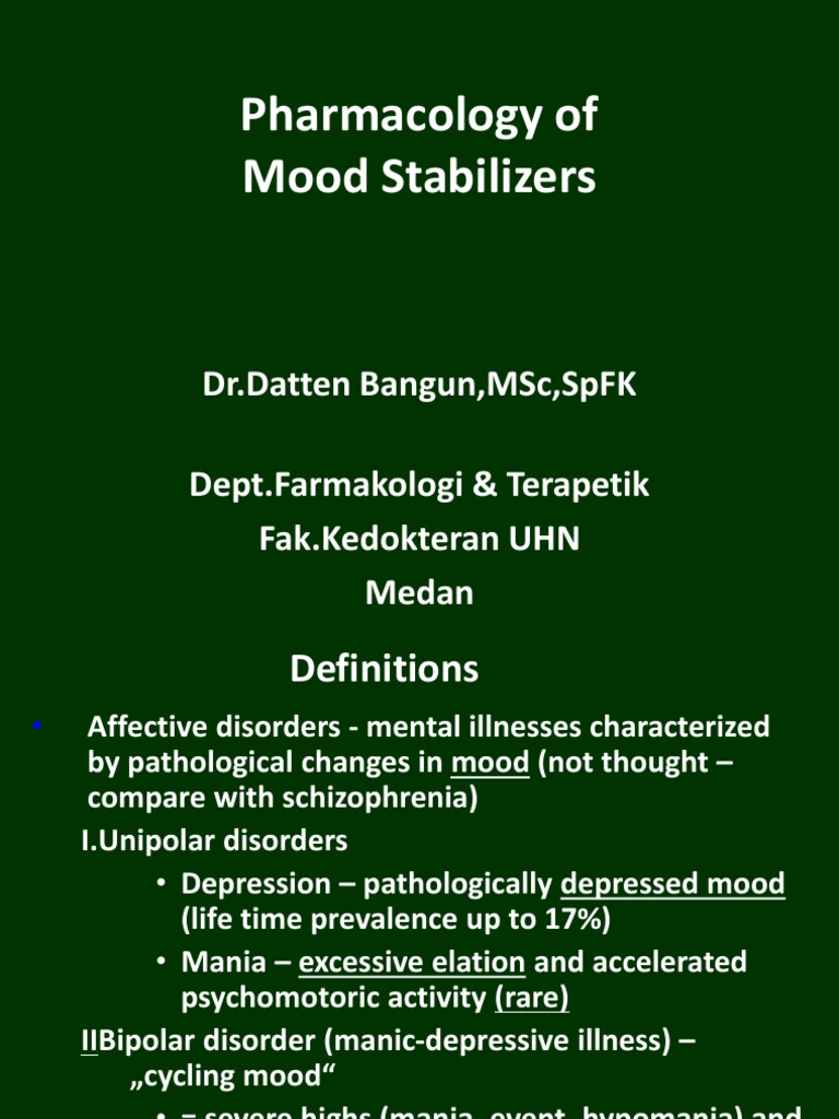 Mood Stabilizers: Pharmacology Overview | PDF | Antidepressant ...