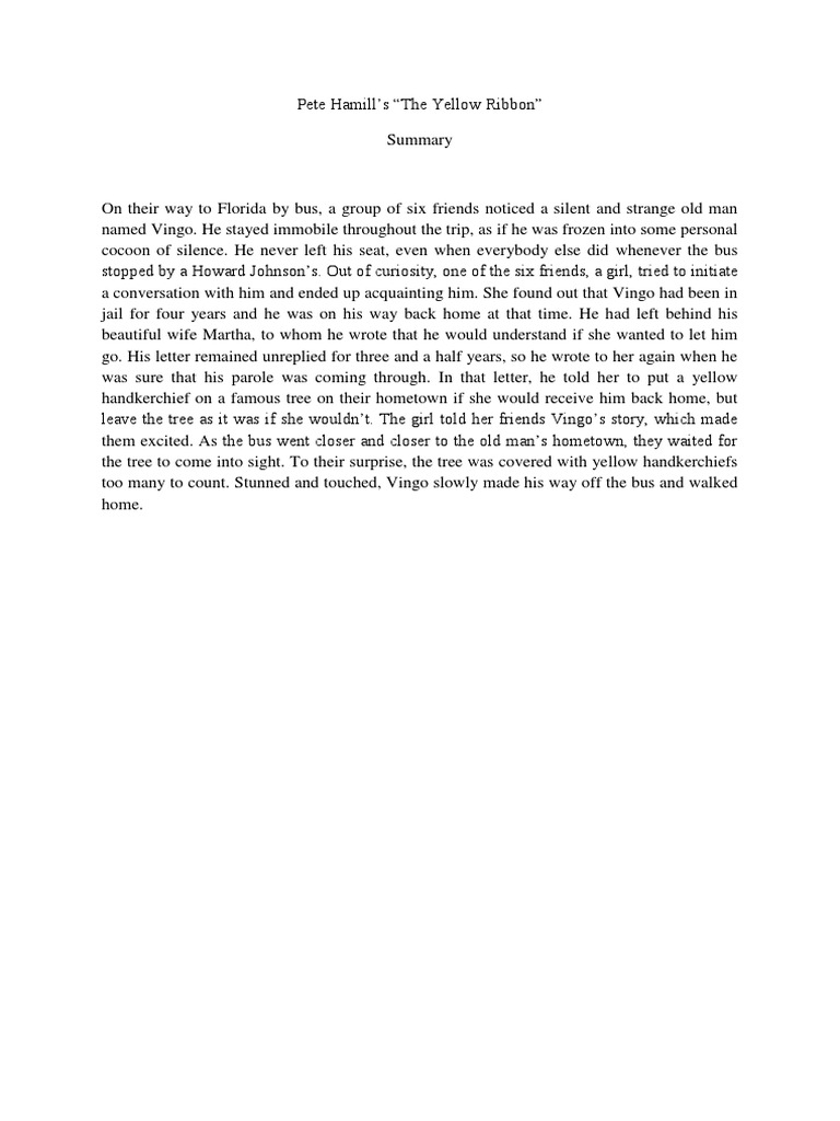 Summary of The Yellow Ribbon | PDF