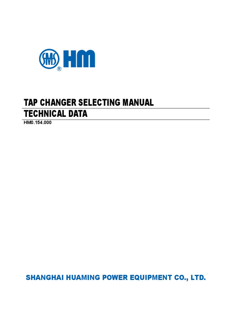 Tap Changer Selecting Manual | PDF | Transformer | Resistor