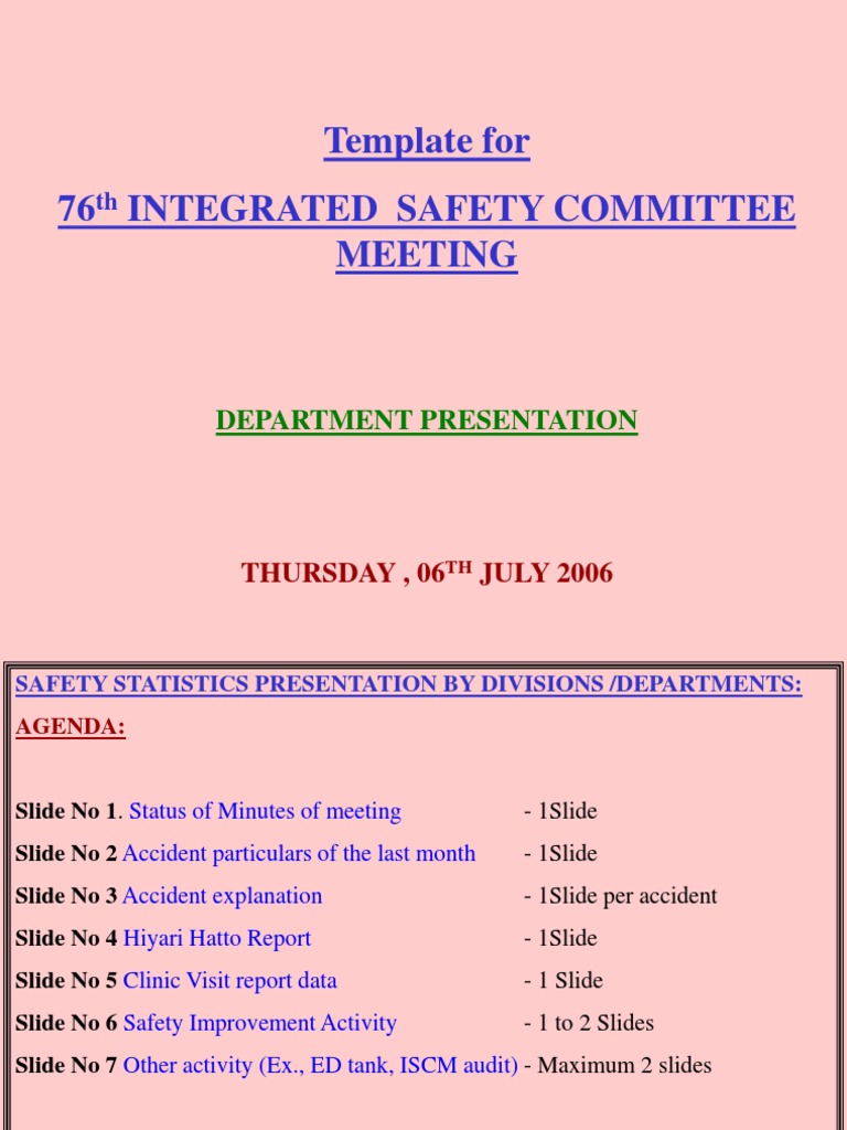 ISCM Template Departments | PDF