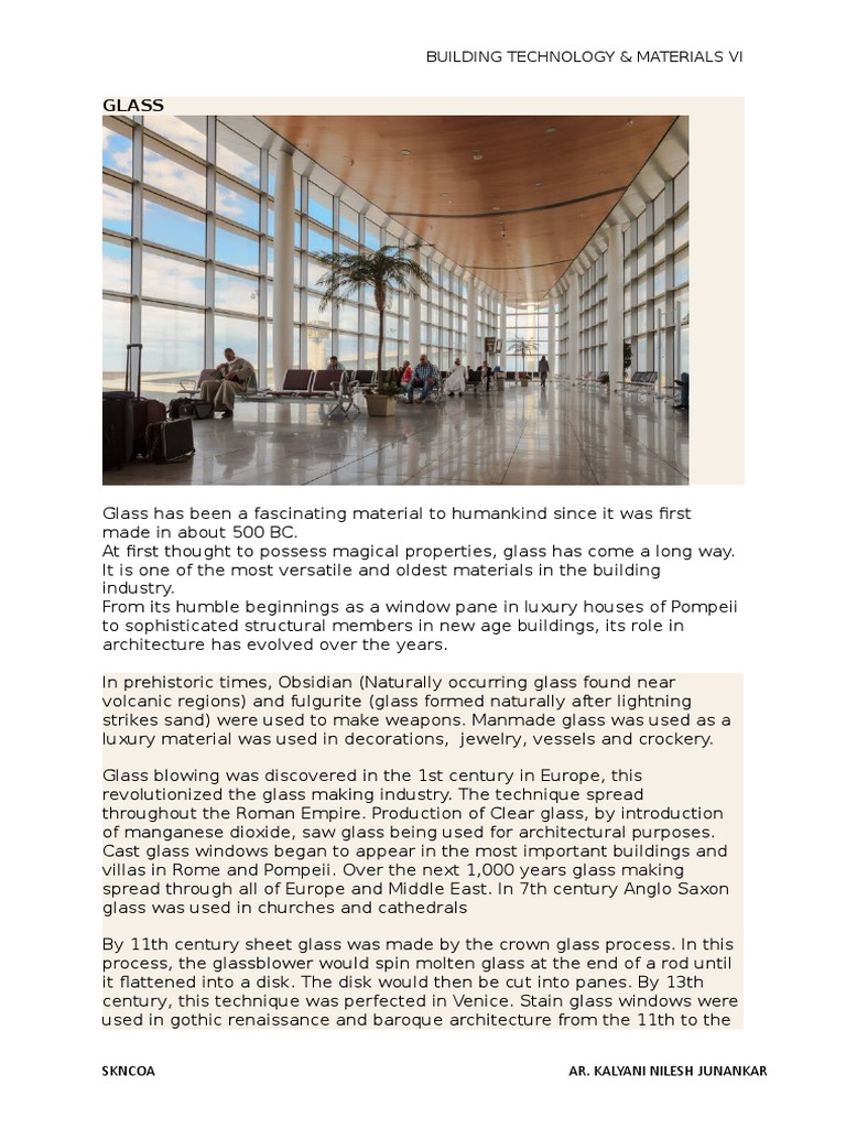 Glass: Building Technology & Materials Vi | PDF | Glasses | Window