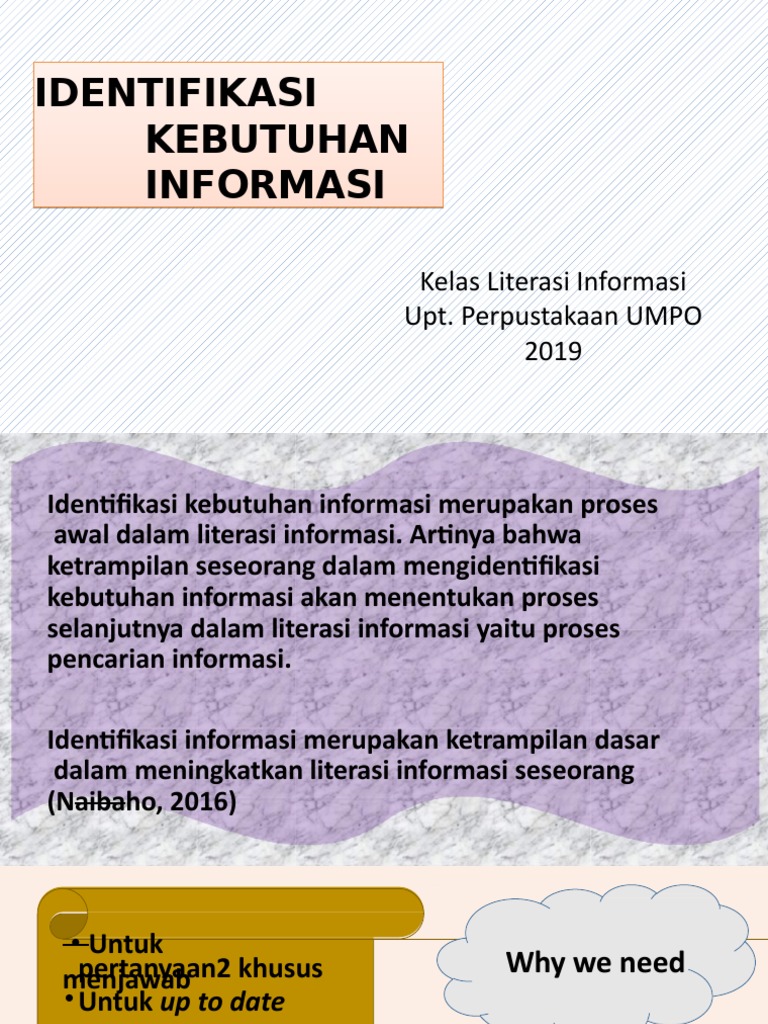 Identifikasi Kebutuhan Informasi | PDF