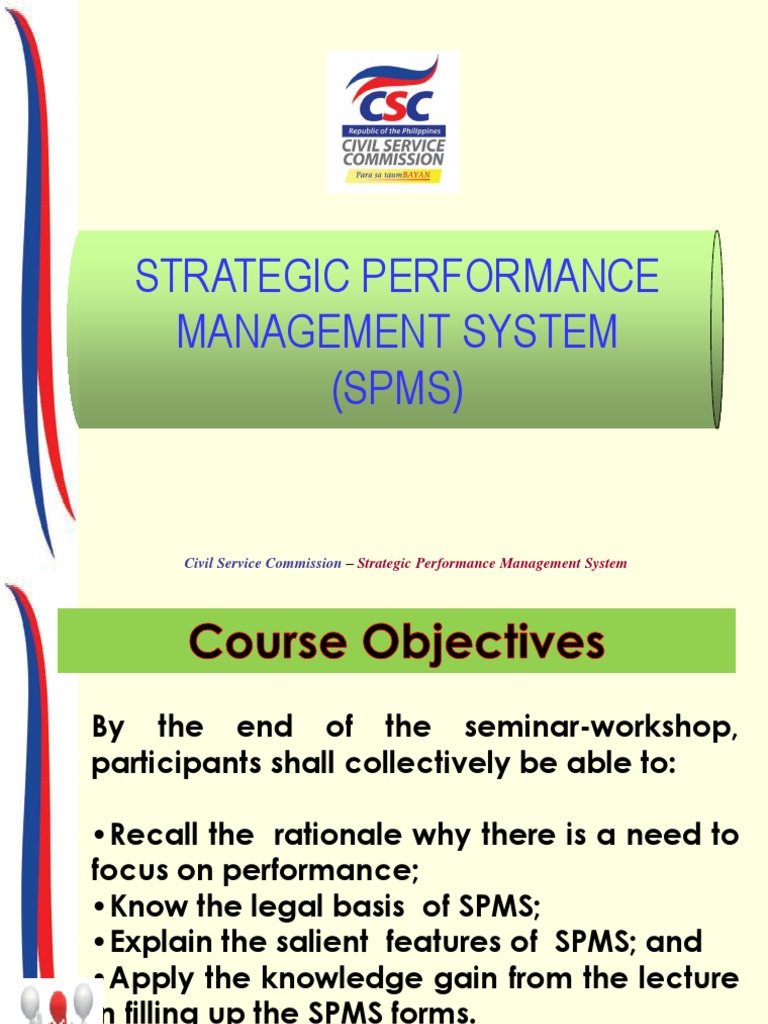 Edited SPMS Presentation PDF | PDF | Performance Management ...
