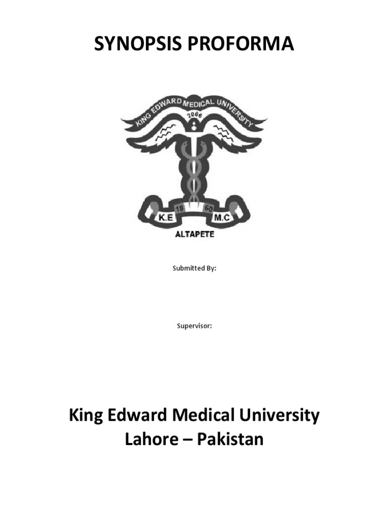 Synopsis Research Grant Proforma Format KEMU | PDF | Institutional ...