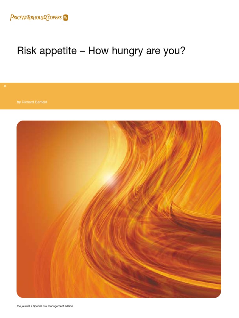 Risk Appetite - How Hungry Are You?: by by Richard Barfield | PDF | Top ...