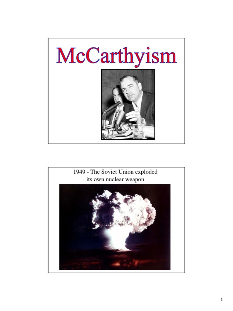 Understanding McCarthyism's Impact | PDF | Mc Carthyism | House Un ...