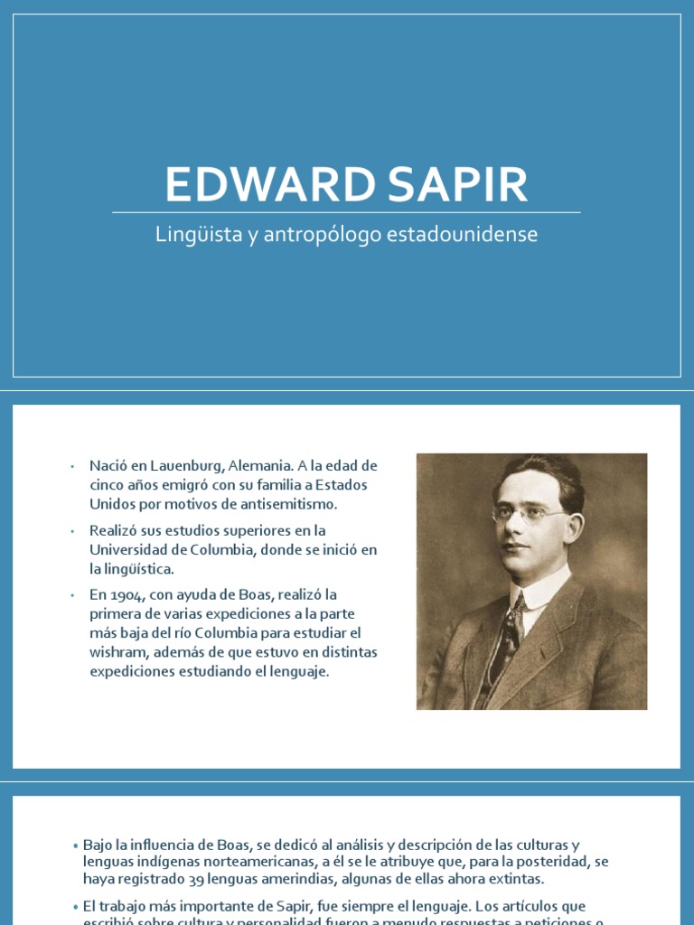 Edward Sapir | PDF | Sociedad | Habla