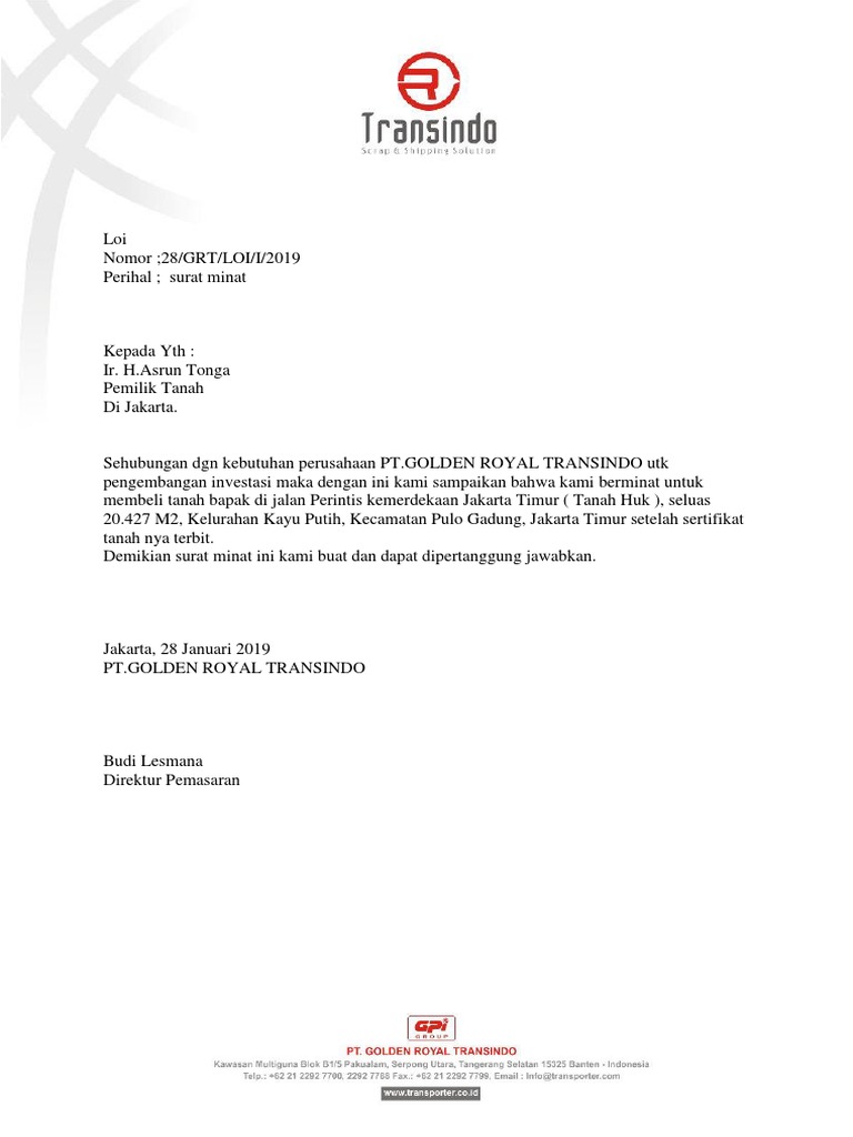 Kop Surat of Loi | PDF