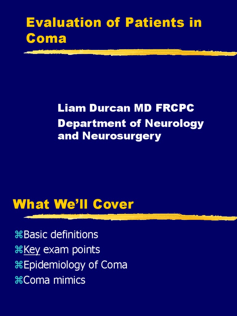 Coma | PDF | Coma | Brainstem