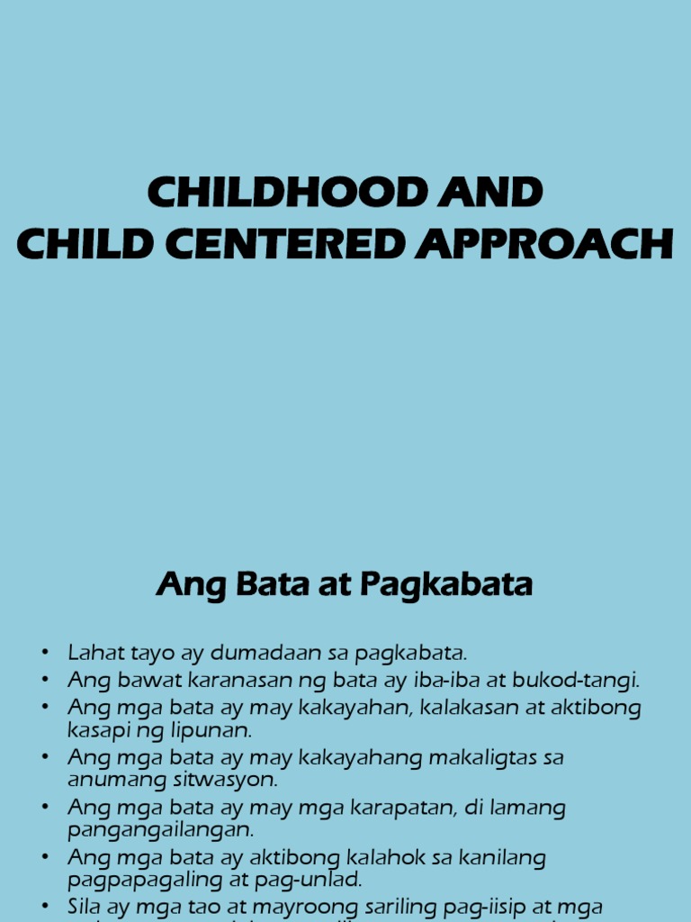 Child Centered Approach | PDF