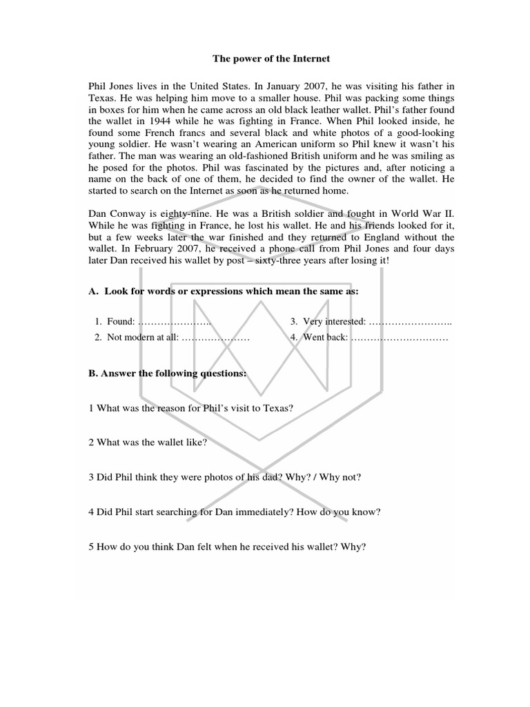 WWII Wallet Reunited After 63 Years | PDF | History | Mystery, Thriller ...