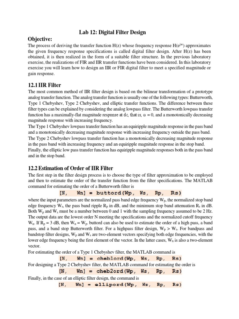 DSP LAB of Filter | PDF | Low Pass Filter | Filter (Signal Processing)