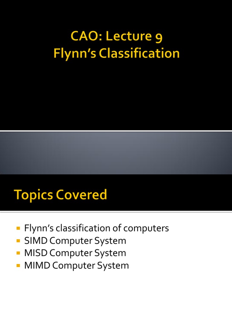 Flynn's Classification | PDF | Central Processing Unit | Computer ...