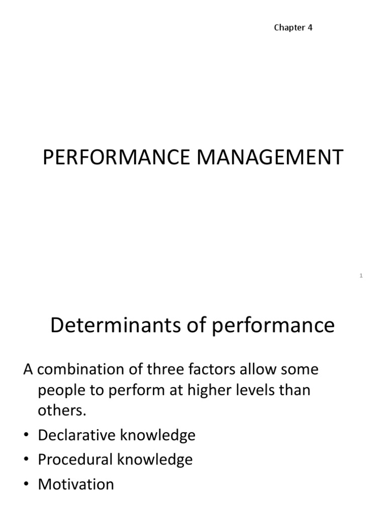 Performance management Aguinis Chapter 4 | Motivation | Self-Improvement
