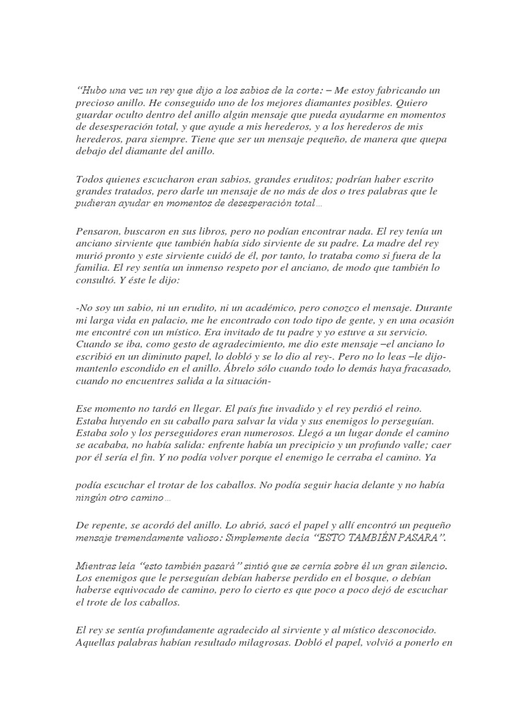 Cuento Sufí | PDF | Cuentos | Ocio