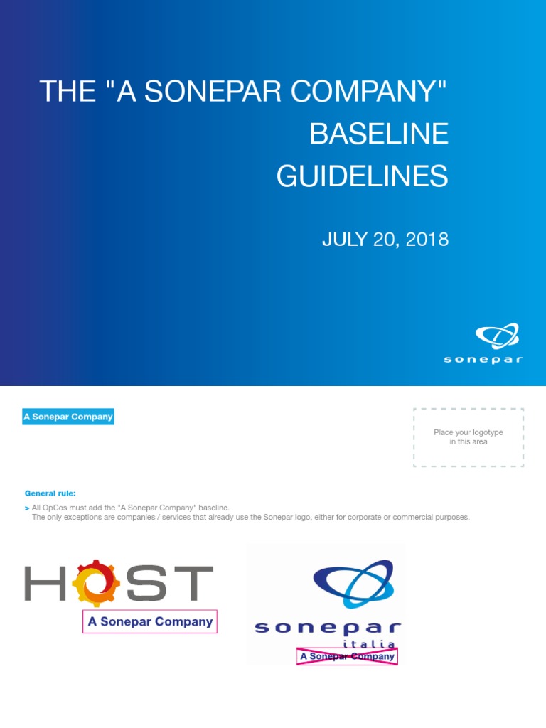A Sonepar Company Baseline Guidelines | PDF | Logos | Qualia