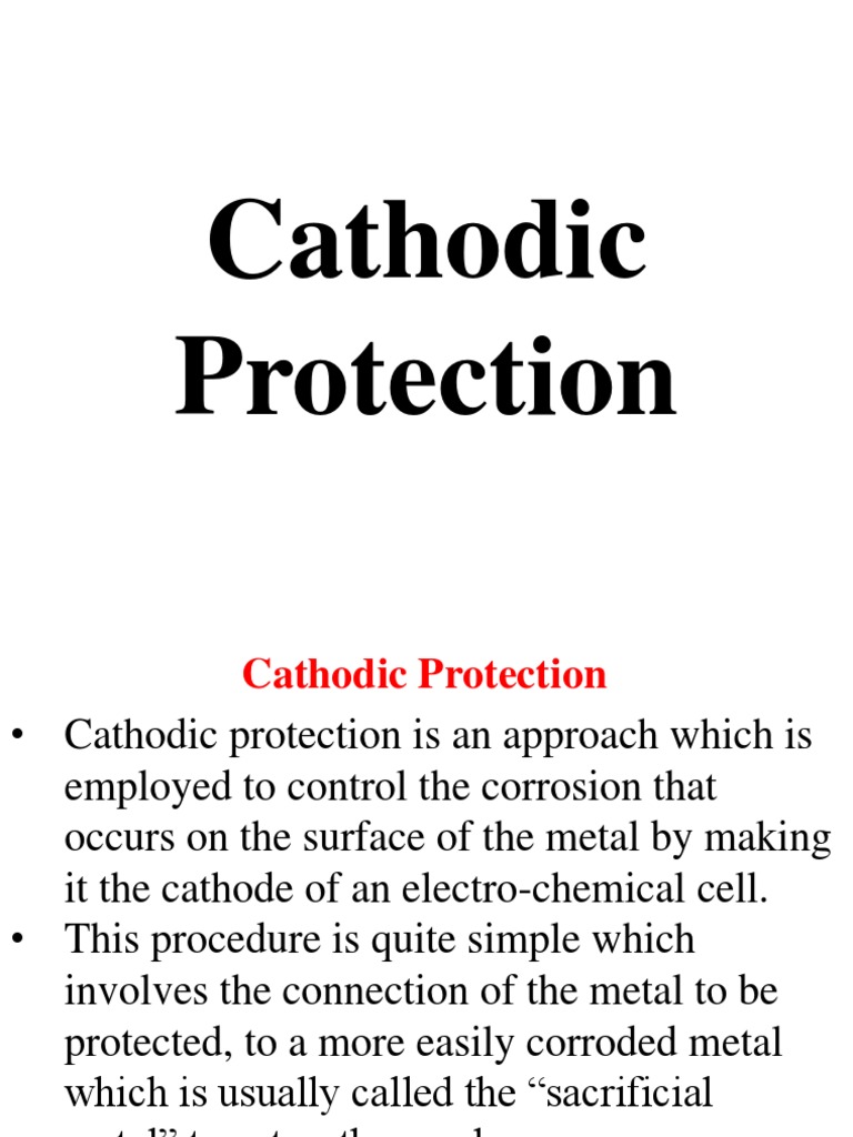Lecture Cathodic Protection | PDF | Physical Sciences | Applied And ...