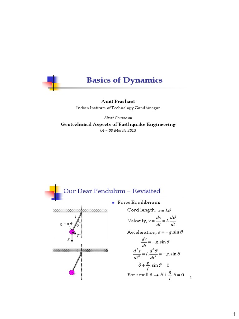 Understanding Dynamic Analysis v8 | PDF | Physical Quantities | Motion (Physics)