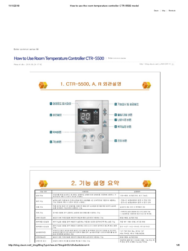 How To Use The Room Temperature Controller CTR-5500 Model | PDF | Nature