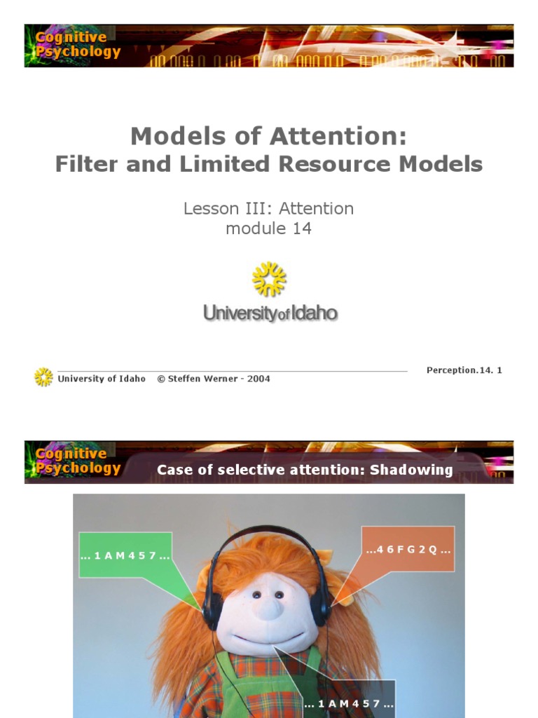 Models of Attention:: Filter and Limited Resource Models | PDF ...