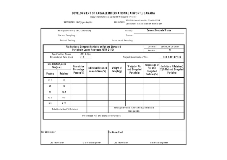 CC-Flat and Elongated ASTM D4791 | PDF | Concrete | Building Engineering