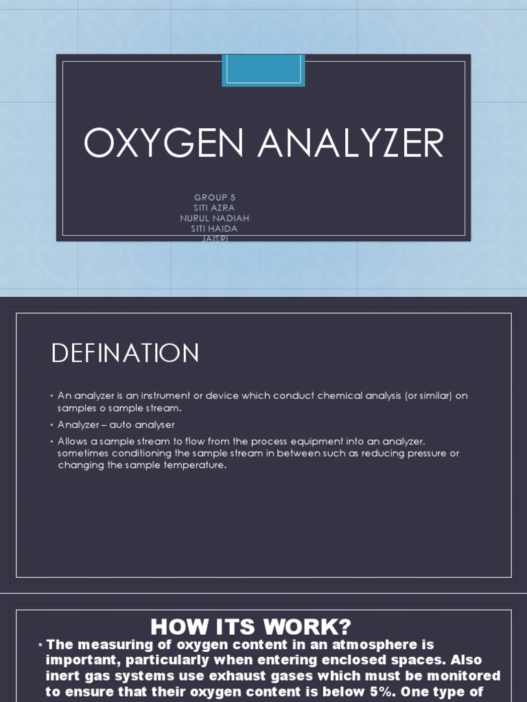 Oxygen Analyzer | PDF | Gases | Oxygen