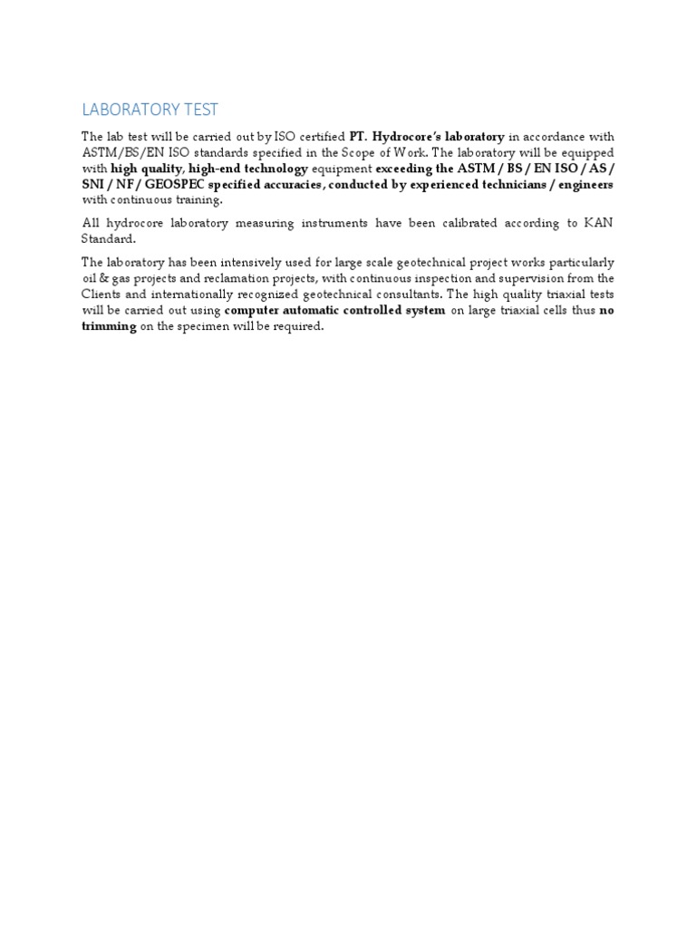 Laboratory Test: SNI / NF / GEOSPEC Specified Accuracies, Conducted by ...
