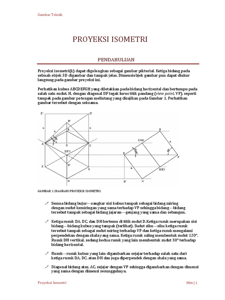Proyeksi Isometri | PDF