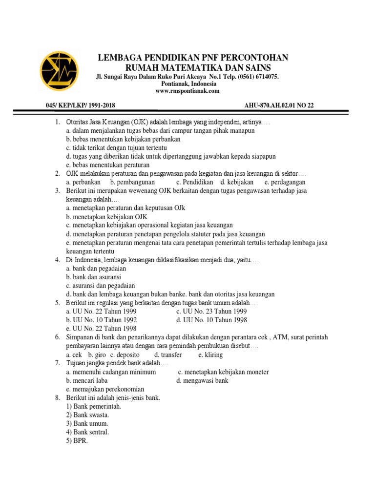 Latihan Soal Mid Ekonomi Genap | PDF