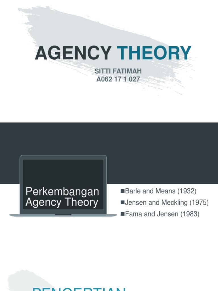 Agency Theory 1 | PDF | Bisnis