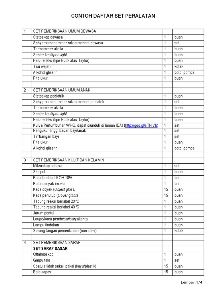 Set Alat OSCE | PDF