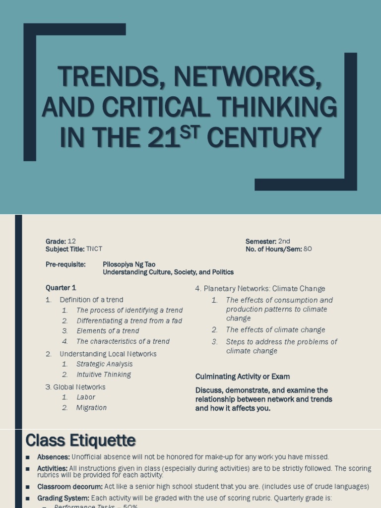 Trends, Networks, and Critical Thinking in The 21st Century | PDF | Beauty | Critical Thinking