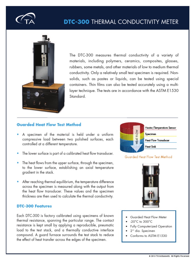 Thermal Conductivity Meter: Guarded Heat Flow Test Method | PDF ...