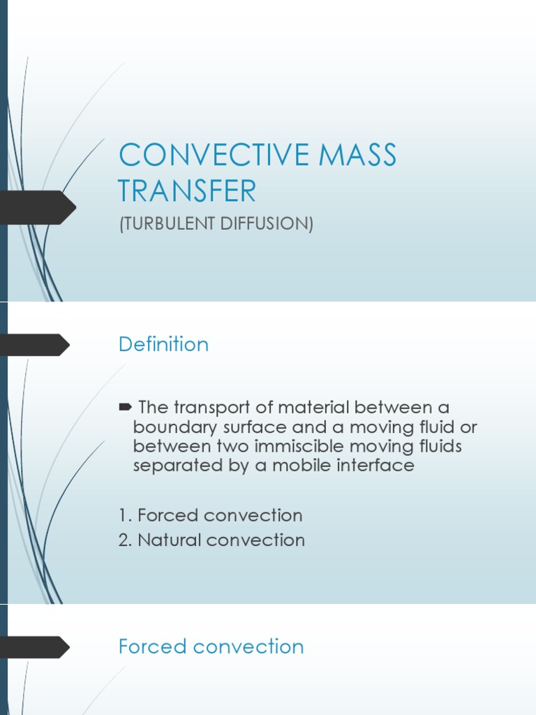 Convective Mass Transfer | PDF | Convection | Reynolds Number
