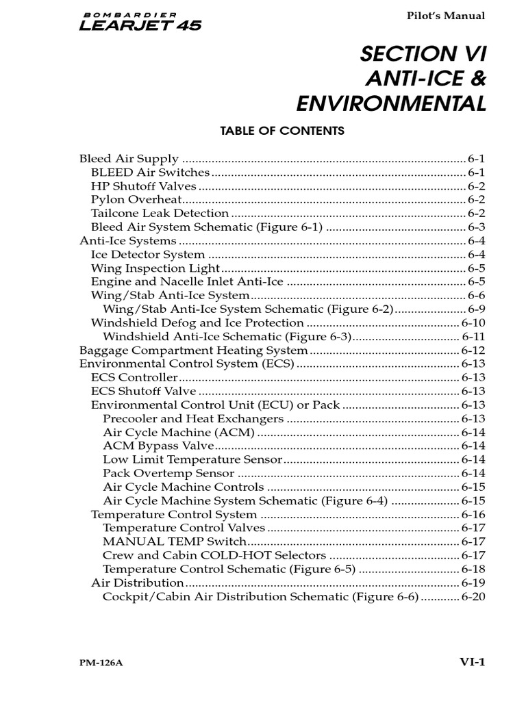 Bombardier Learjet-Anti-Ice and Environmental | PDF | Valve | Aviation