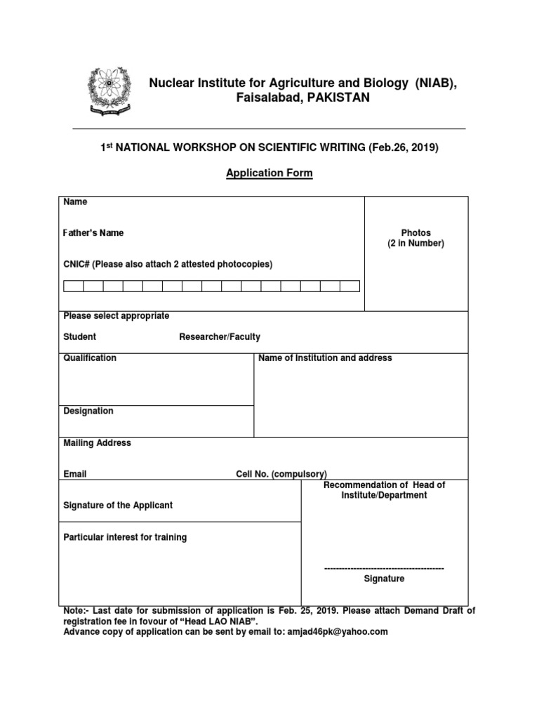Nuclear Institute For Agriculture and Biology (NIAB), Faisalabad ...