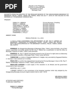 Resolution No. 01-BDC Resolution For Realignment | PDF | Philippines ...