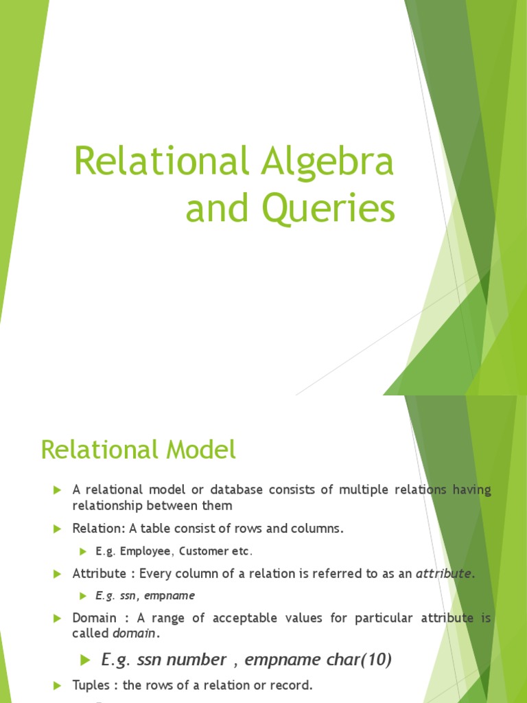 Relational Algebra | PDF | Relational Model | Data Model