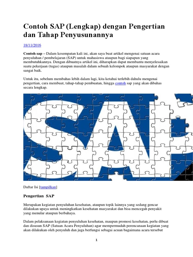 Contoh SAP | PDF