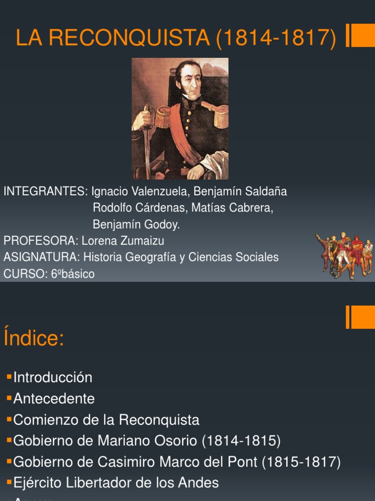 La Reconquista (1814-1817) | PDF | Chile | América del Sur