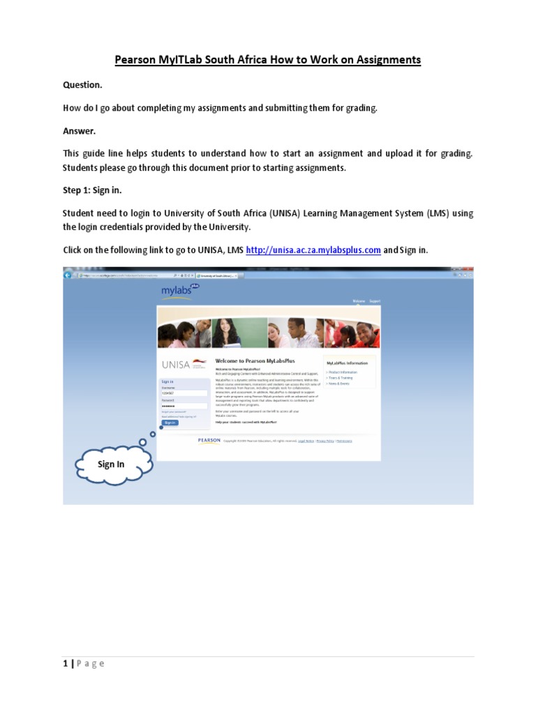 Pearson MyITLab South Africa How To Work On Assignments PDF | PDF ...