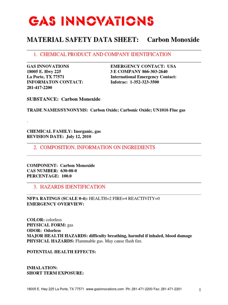 Contoh MSDS | PDF | Dangerous Goods | Hazardous Waste