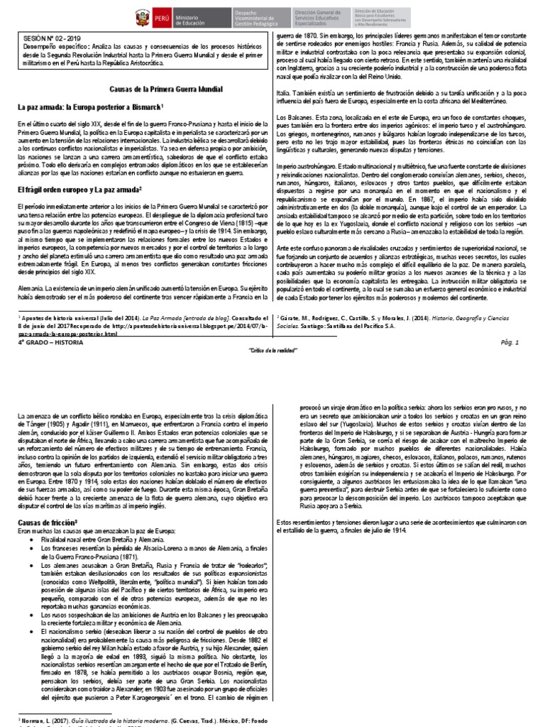 Causas de La IGM | PDF | imperio Alemán | Austria Hungría