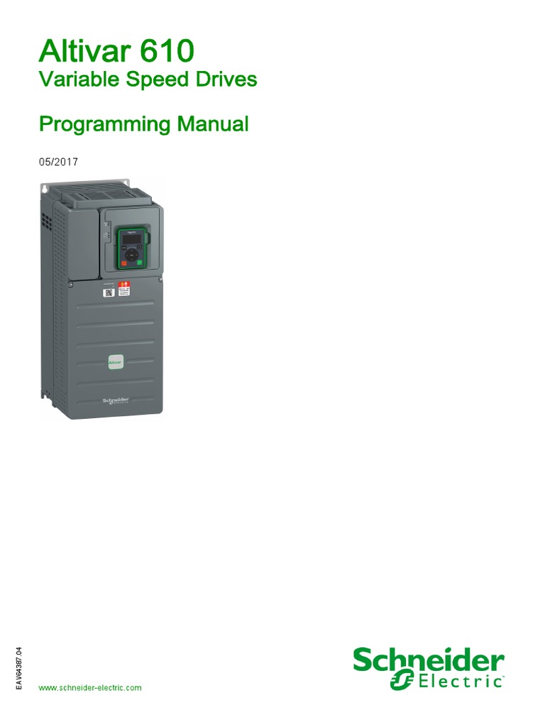 ATV610 Programming Manual EN EAV64387 04 PDF | PDF | Safety ...