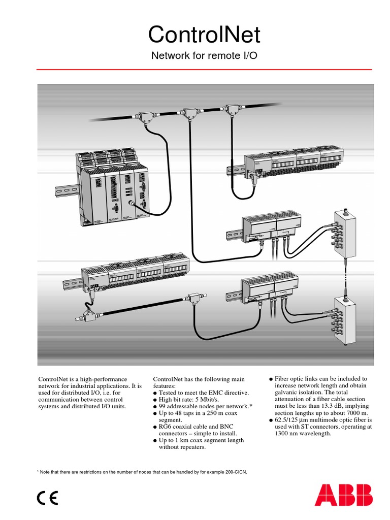 en ControlNet Data Sheet PDF | PDF | Optical Fiber | Coaxial Cable