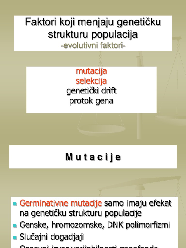 Mutacije I Selekcija | PDF